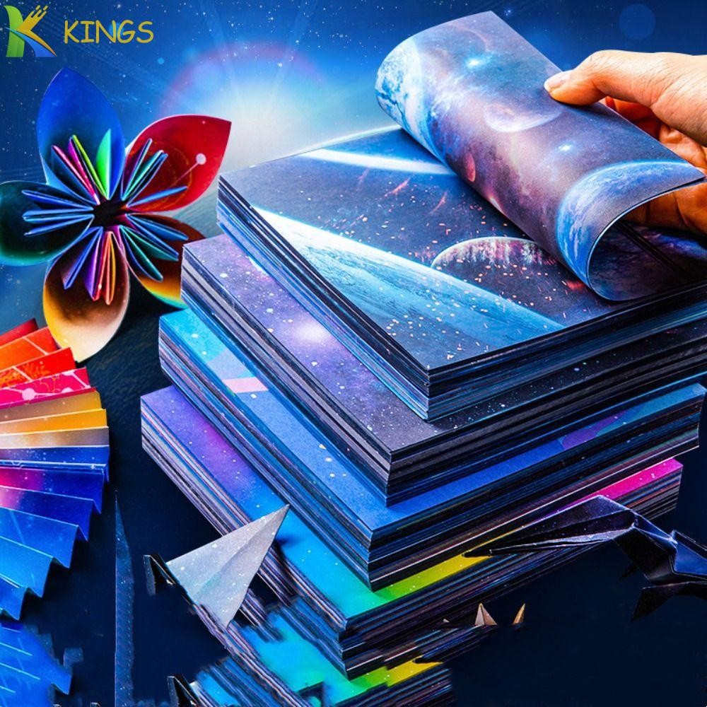 KINGS Origami Paper DIY Multicolor Creativity Exercise Double Sides Starry Pattern Sakura Craft ...