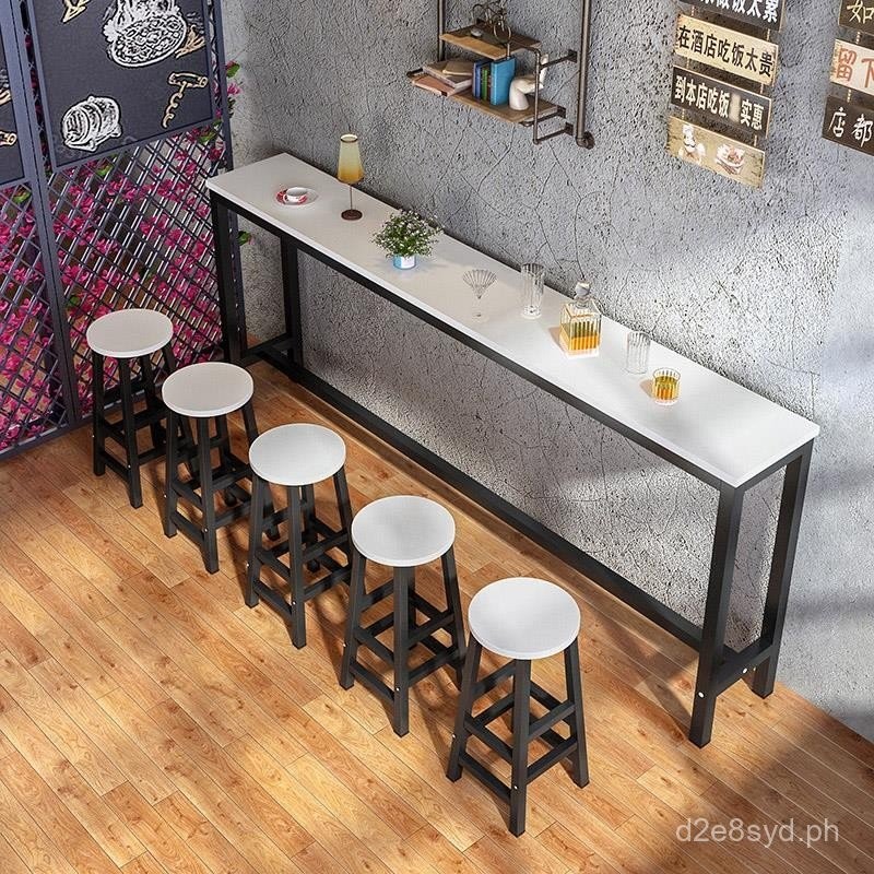 Bar Table Simple Wall-Mounted Commercial Narrow Table Home Long Table ...