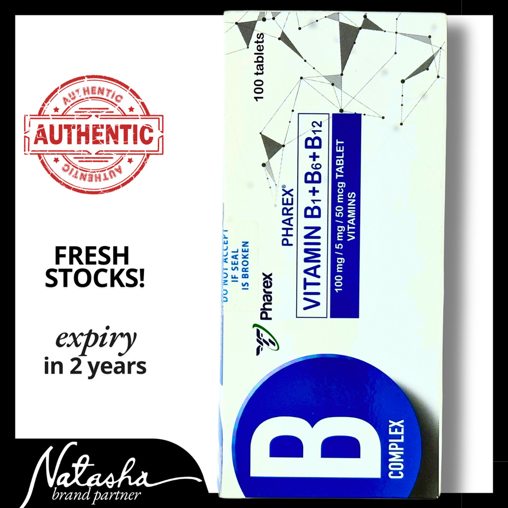Pharex Vitamin B1+B6+B12 B Complex 100tabs by Natasha co-brands ...