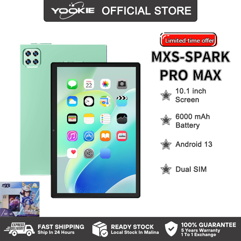 Yookie MXS Spark Pro Max 5G Tab Dual Sim 12GB RAM 512GB Memory Android ...