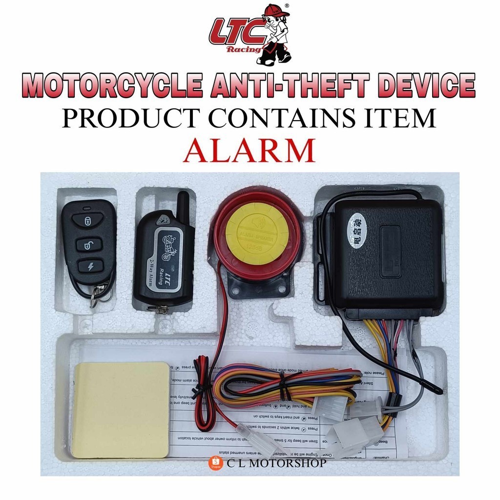 LTC MOTORCYCLE 2-WAY ALARM SYSTEM ANTI THEFT REMOTE CONTROL | Shopee ...