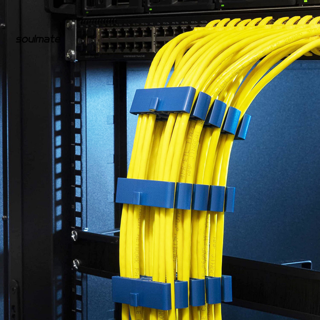 soulmate| 24 Slots Cable Organizer Network Wire Holder 24 Slot Heavy ...