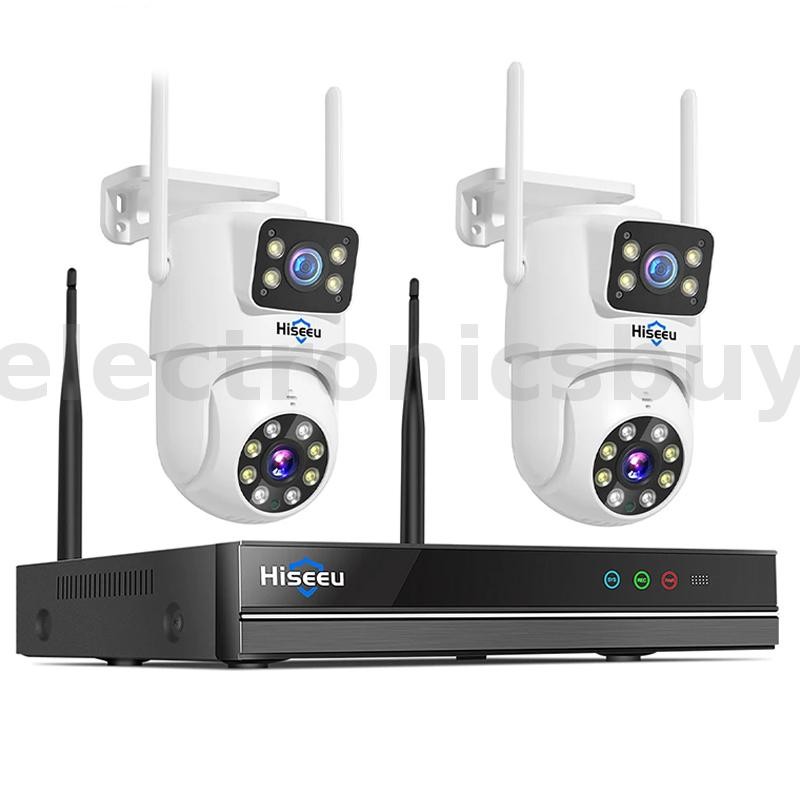 Hiseeu 6MP WiFi Dual Lens Camera Security System Kit 3K IP Cameras with ...