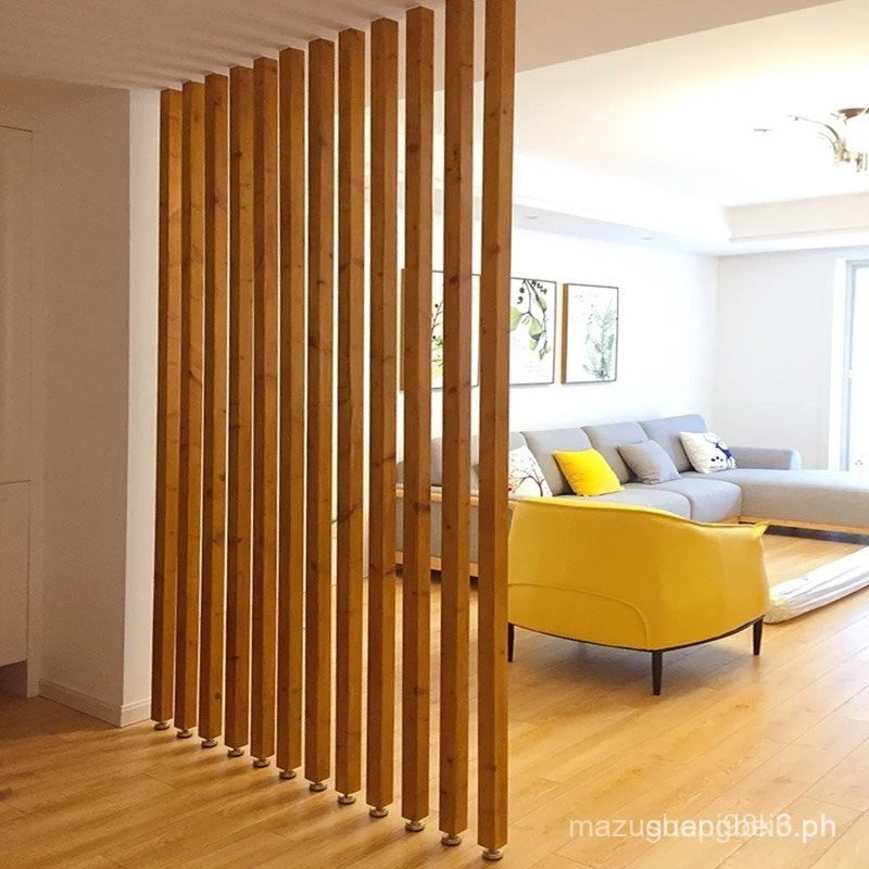 Nordic Solid Wood Screen Partition Wall Household Living Room Log ...