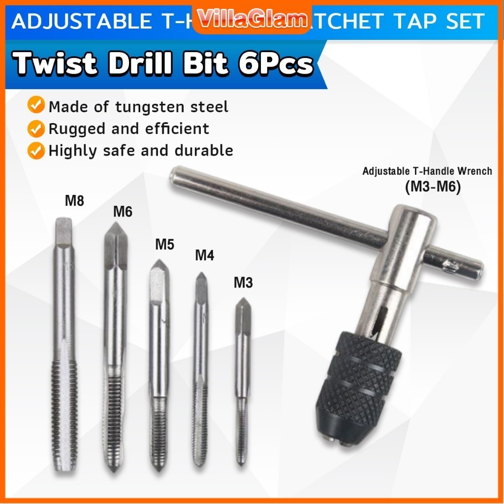 Villa Hand Tap Set Adjustable Manual Tapping Tool Set Adjustable T ...