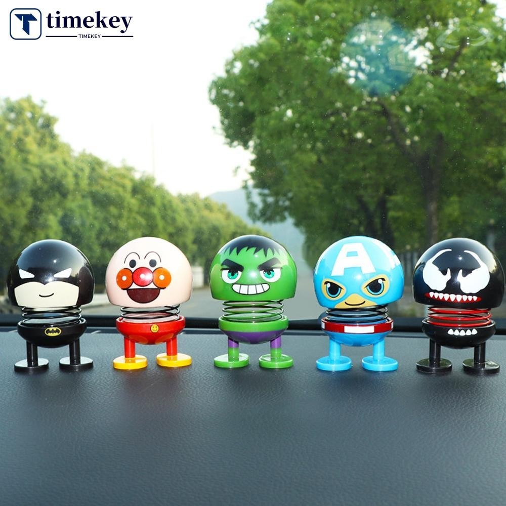 TIMEKEY 1Pc Car Cartoon Dashboard Shaking Head Toys Ornaments Dolls ...