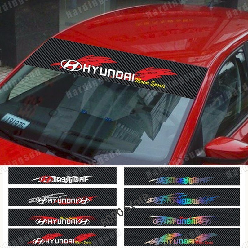 130x21cm Modified Vinyl Car Front Windshield Reflective Sticker Sun ...