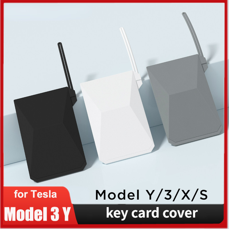 Tesla Model 3/Y/X/S Silicone Key Card Cover Key Card Holder Protector ...