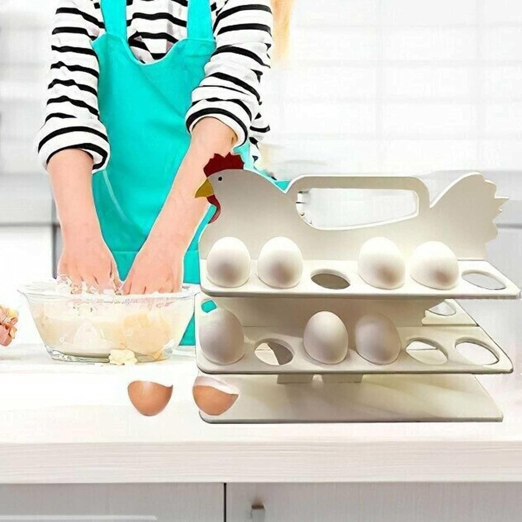 Egg Storage Rack Wooden Egg Storage Rack with Large Capacity Modern ...