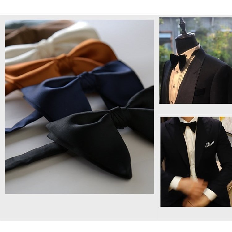 Men's solid color large bow tie casual suit bow tie | Shopee Philippines