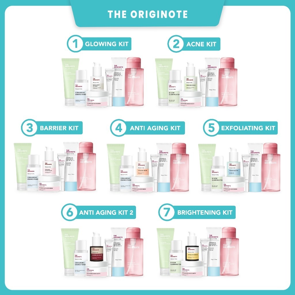 The Originote SPECIAL BUNDLE 7in1 KIT: ACNE KIT, GLOWING KIT, BARRIER ...