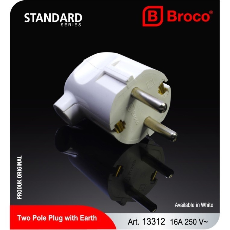 Broco 13312-55 (B) Ground Plug New Gee White L Type (ORIGINAL BROCO ...