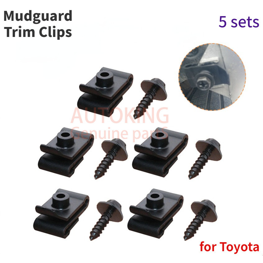 5sets Toyota Car Fender Liner Fastener Nylon Bumper Fender Clips ...