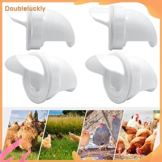 Chicken Waterer Set 4 Feeder Ports with 1 Hole Saw Poultry Feeder Ports ...