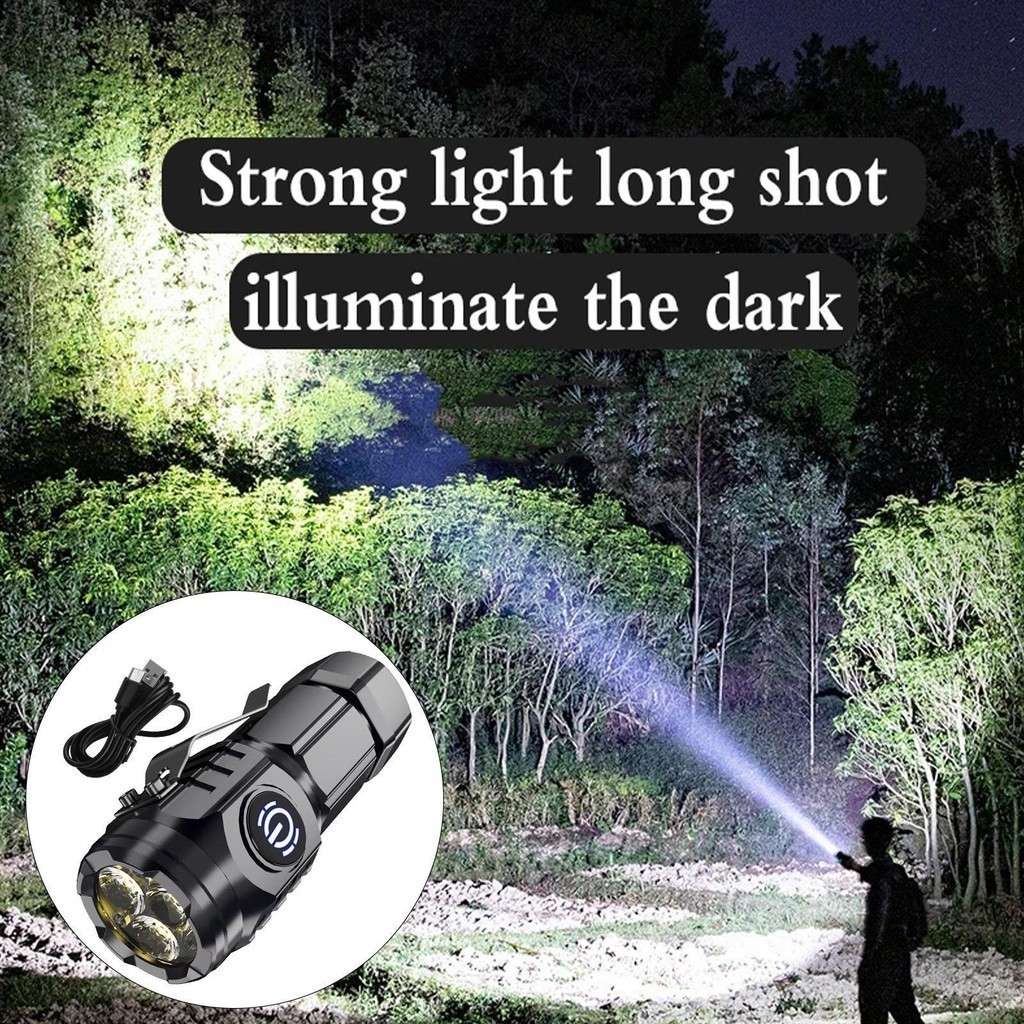 Long Range High Power Flashlight Handheld LED Torch Compact Waterproof ...