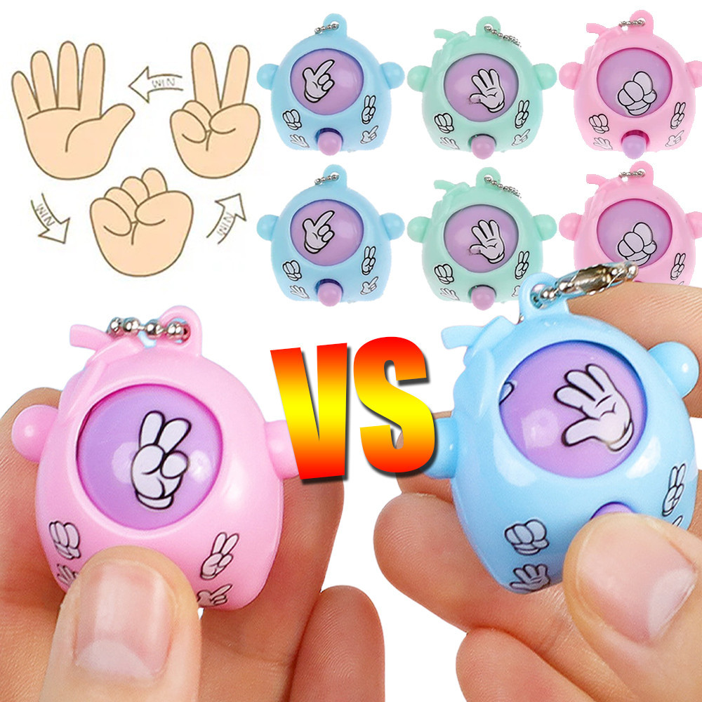 Funny Rock-paper-scissors Key Chain Pendant - Mini Finger-guessing Game ...