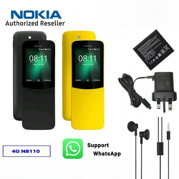 COD Nokia 8110 4G Classic Dual Sim Mobile Phone GSM Good Quality Kai OS ...
