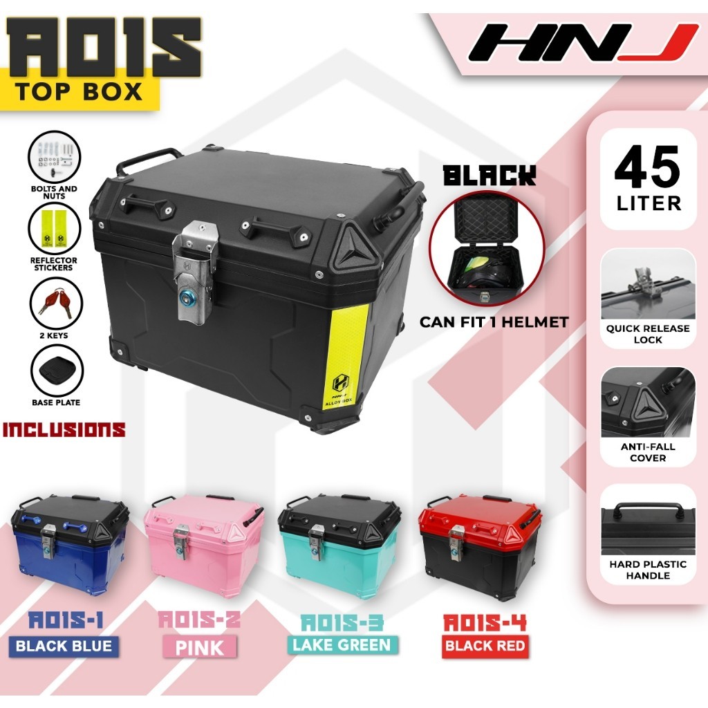 HNJ Motorcycle Compartment Box 45 liters Top Box Motorcycle With ...