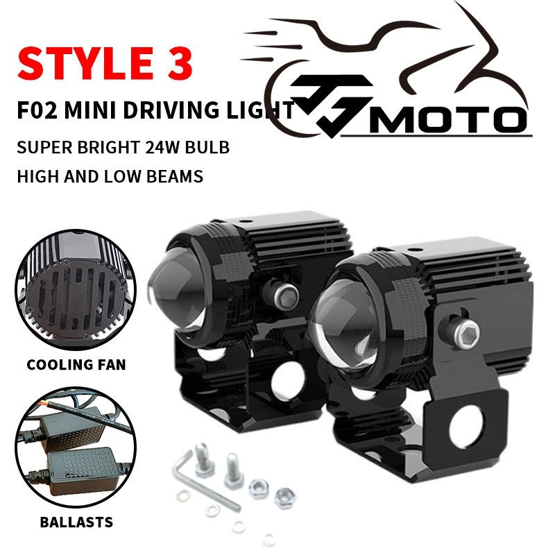 JAG moto DRX Mini Driving Light V2+ with Firefly Brand 40W/Bulb 6000LM ...