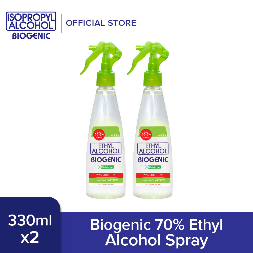 Biogenic 70% 330ml Ethyl solo by 2's | Shopee Philippines