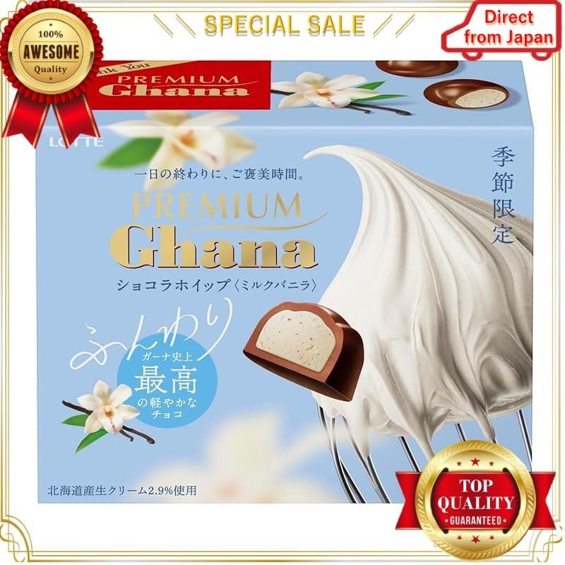 【Direct from JAPAN】Lotte Premium Ghana Chocolate Whip (Milk Vanilla) 56g x 6 pieces | Shopee ...