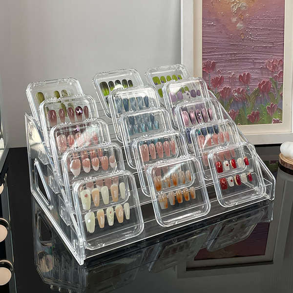press on nails fake nails set Wearing Armor Display Stand Stepped ...