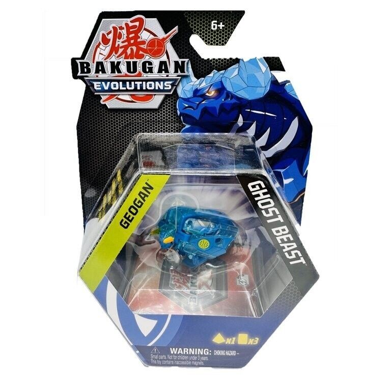 Bakugan Evolutions Geogan Ghost Beast Action Figure With Ability Cards ...