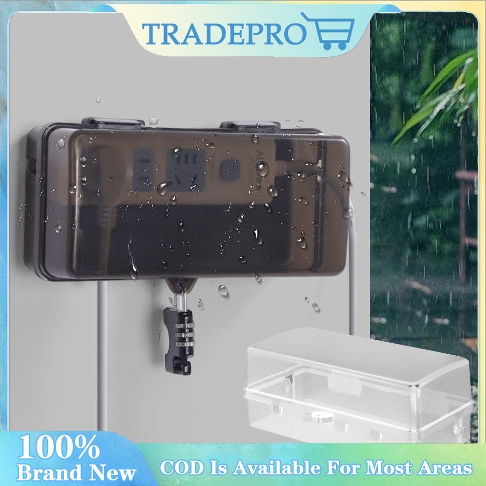 Plug Box Plastic Waterproof Extension Lead Cover Anti-theft Socket ...
