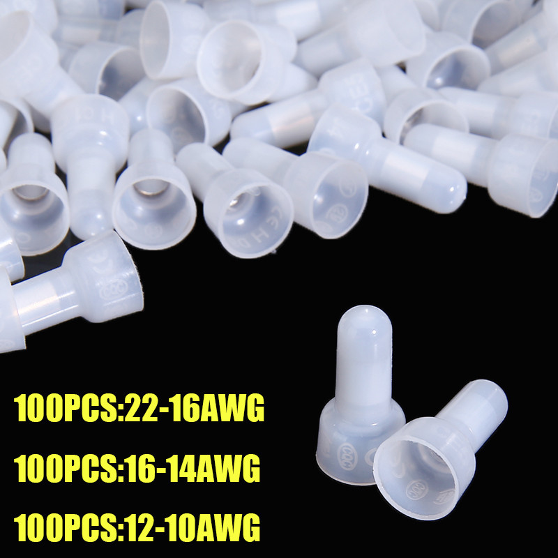 300 Closed End Crimp Cap Terminal 22-18 16-14 12-10GA AWG Gauge Wire ...
