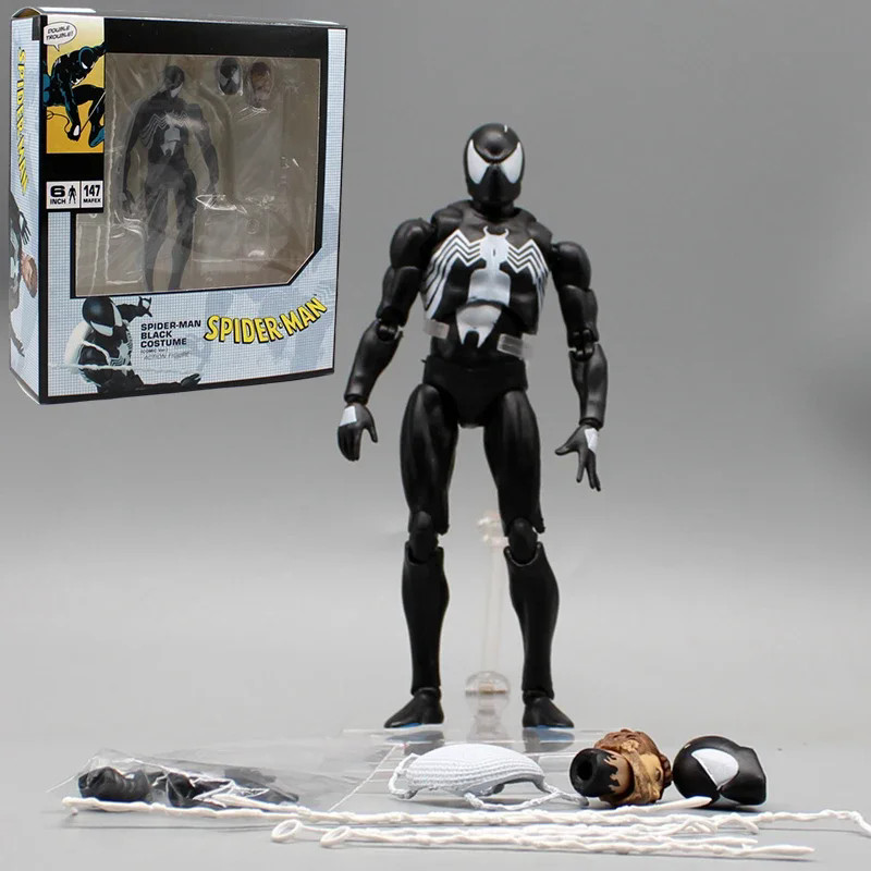 15cm The Amazing Spider-man Mafex 147 S.h.figuarts Spider Man Venom ...