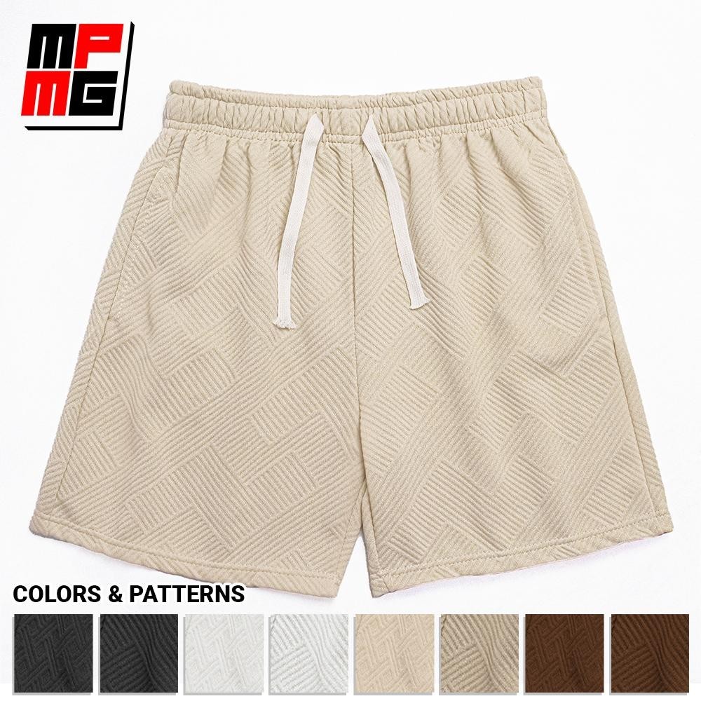 MPMG Embossed Pattern Short With 2 Pockets For Men And Women Menswear ...