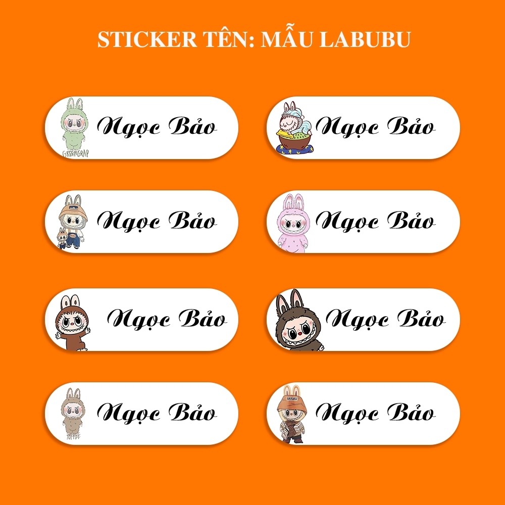 [Plastic Decal] 150 Stickers with Names Printed on Demand | Labubu ...
