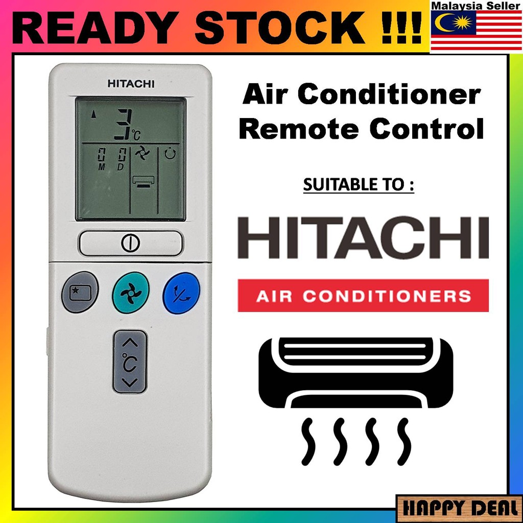 HITACHI Air Cond Aircon Aircond Remote Control Replacement | Shopee ...