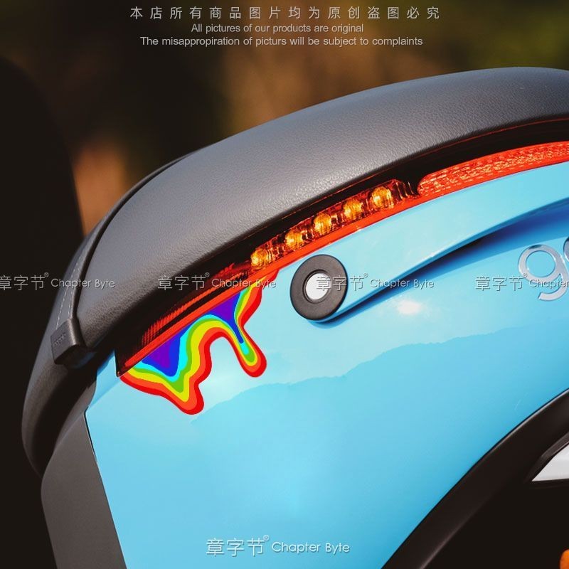 Liquid Rainbow Reflective Car Sticker Fluid Effect Body Side Window ...