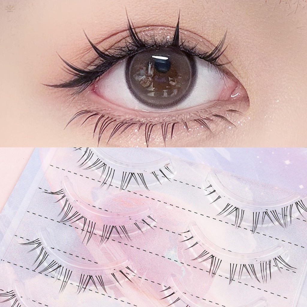 5 Pair Strip Wispy Fake Lower Lashes Ultralight Natural Look False ...