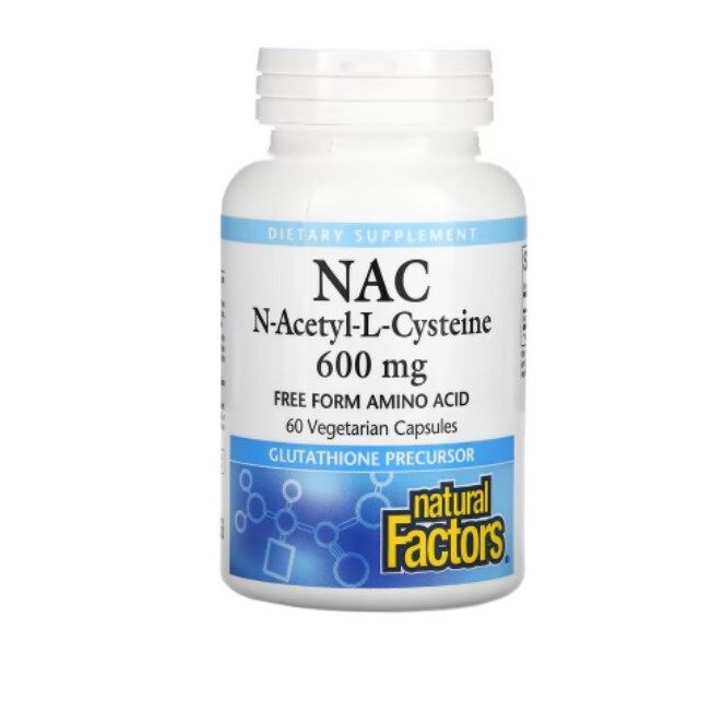 Natural Factors NAC N-Acetyl-L-Cysteine 600 mg 60 Vegetarian Capsules | Shopee Philippines