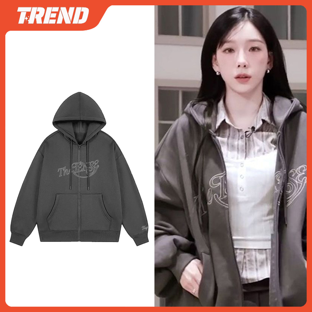 TAEYEON CONCERT "The TENSE" Merch Zip-up Hoodie Plus Size Korean Men's ...