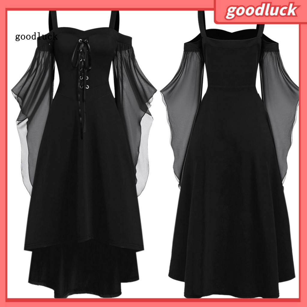 goodluck| Witchy Gothic Dress Edgy Gothic Attire Women's Gothic Witch ...
