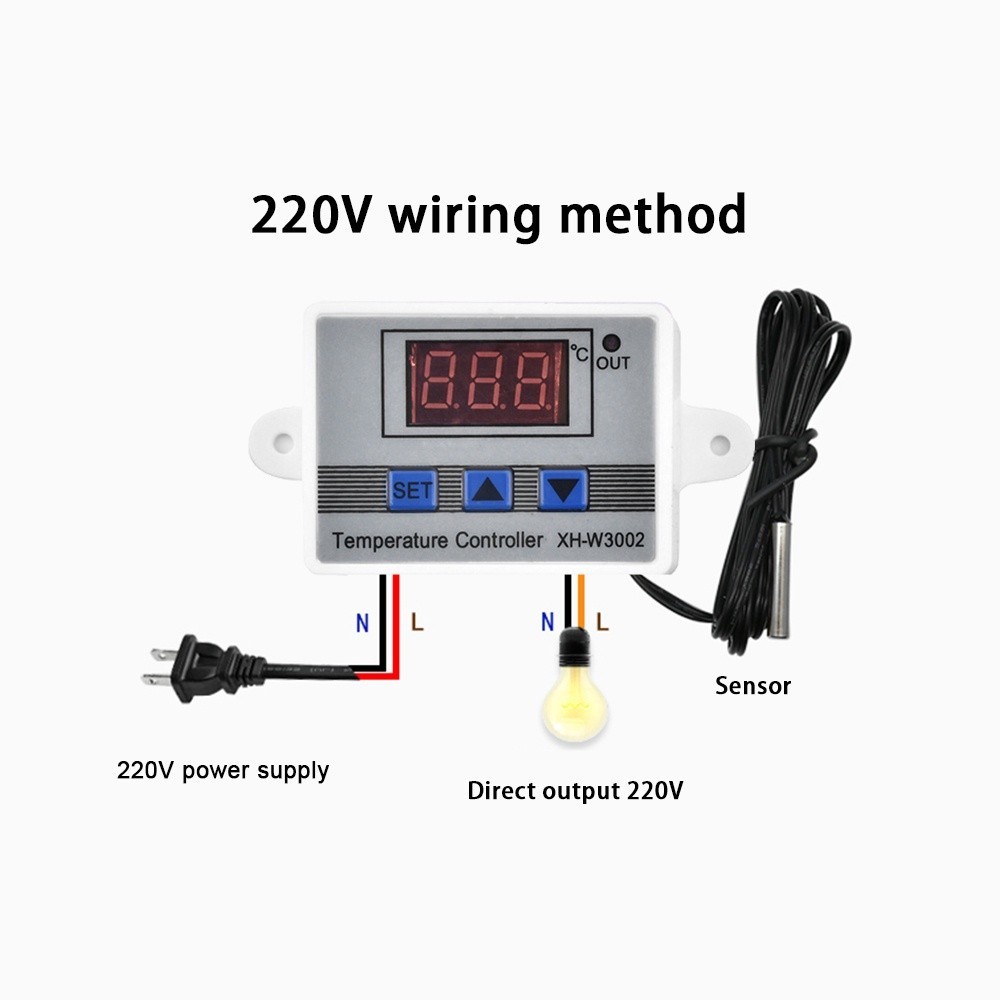 XH-W3002 Incubator 220V Led Digital Thermoregulator Thermostat Temperature Controller | Shopee ...