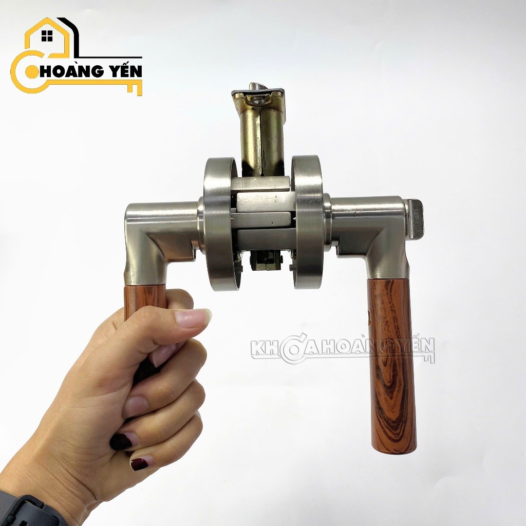 Junghwa Korean wooden round punch lock, wooden round handle lock with ...