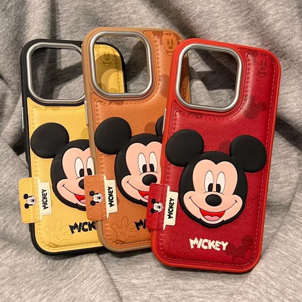 Phone Phone Case Mickey Phone Case Leather Three-Dimensional Cute ...