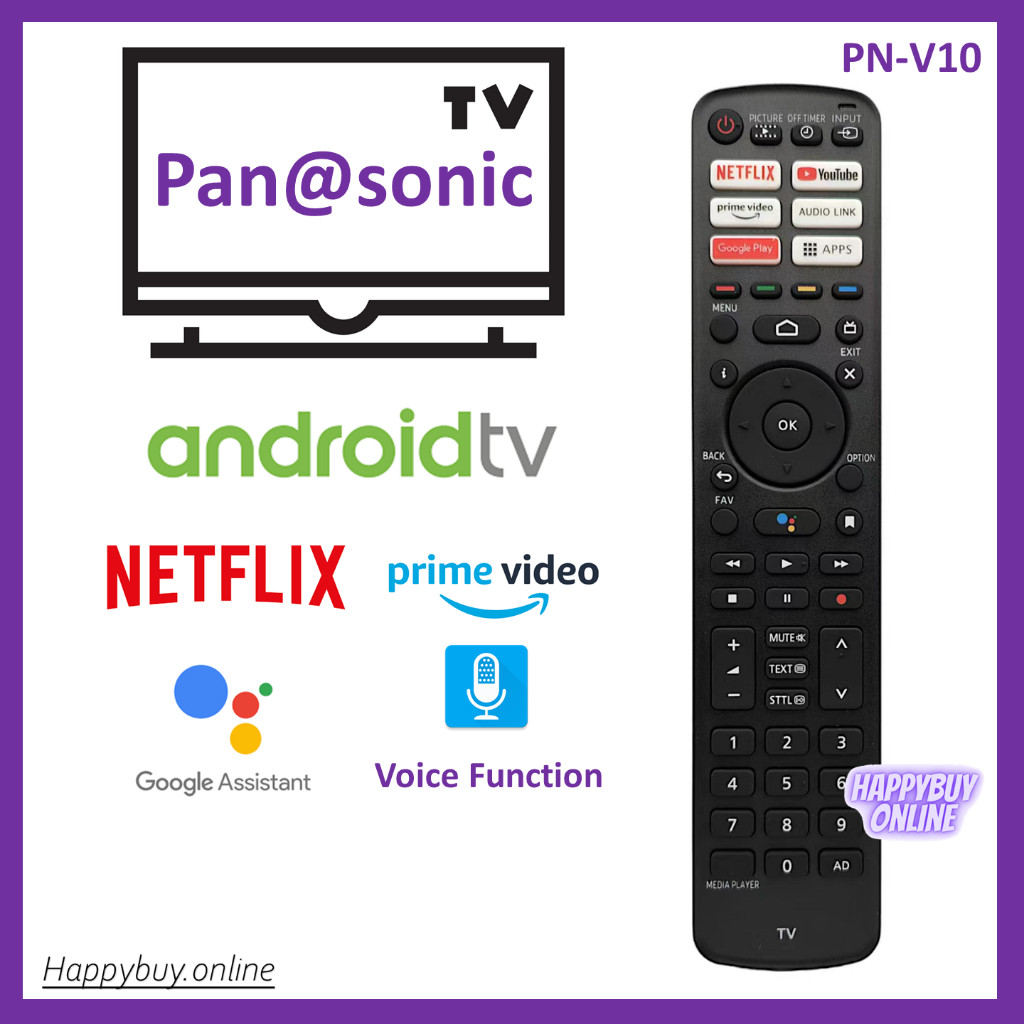 Panasonic Android Smart UHD TV Remote Control PN-V10 LX800K LX650K ...