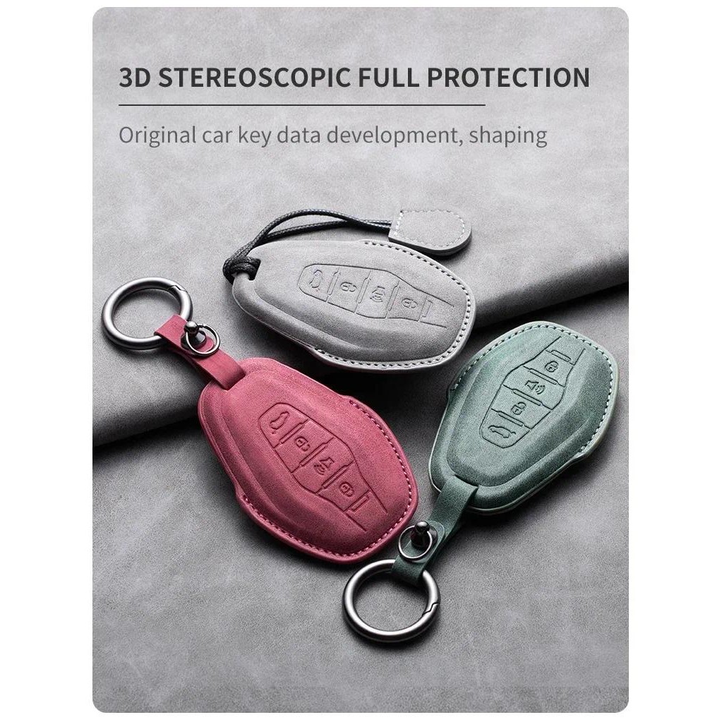 Leather Car Key Case Cover Shell For Chery Jetour DASHING X-1 Plus DTC ...