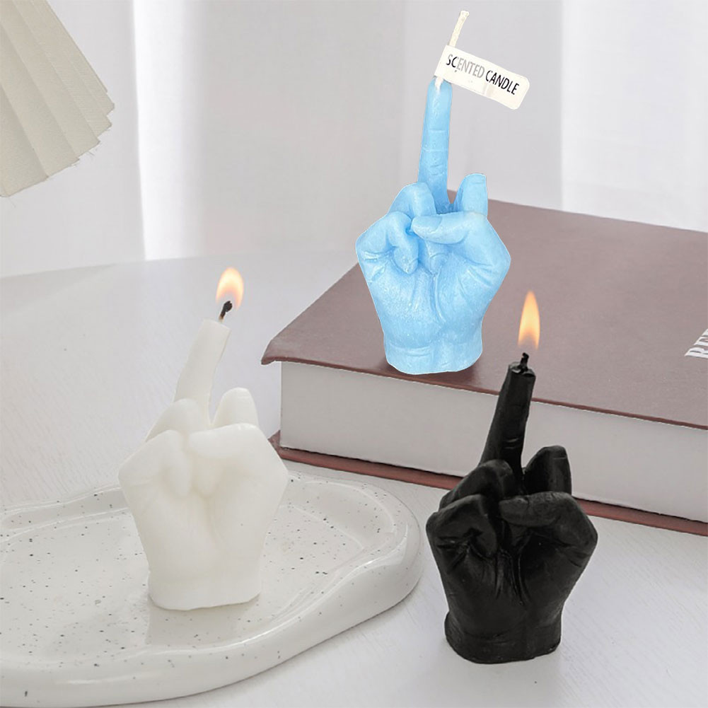 Funny Middle Finger Soy Wax Aromatherapy Candle for Home Office Decor ...