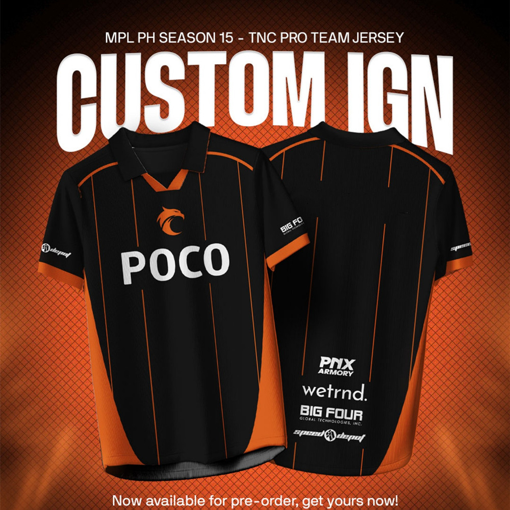 [Customizable Name] TNC Pro Team - ML Jersey 2025. MPL TNC Esport Games ...