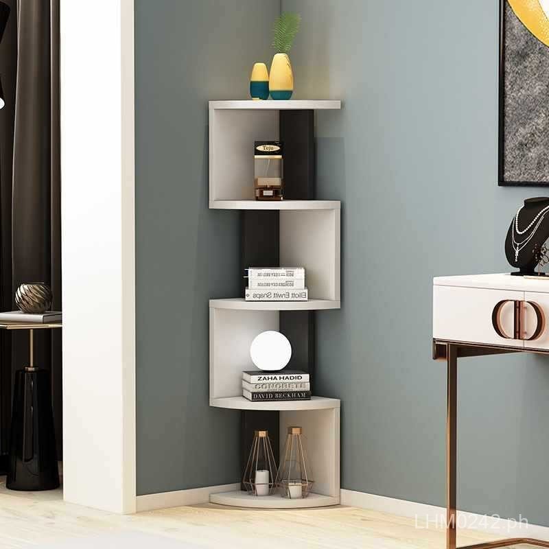 Storage Rack Corner Shelf Wall Corner Cabinet Corner Floor Bookshelf ...