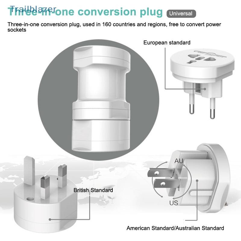 TBPH Worldwide All In One Universal Travel Adaptor Wall AC Power Plug ...