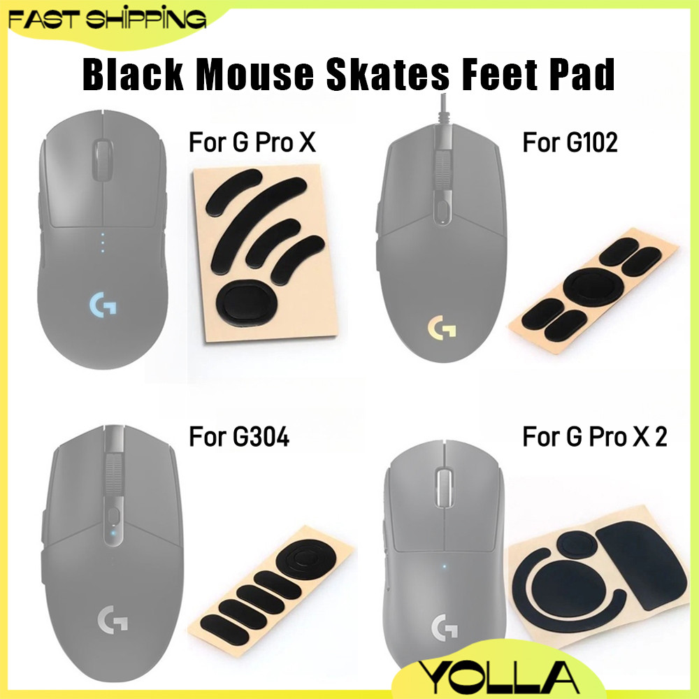 Round Black Mouse Skates Feet Pad For Logitech G102 Logitech G304 ...