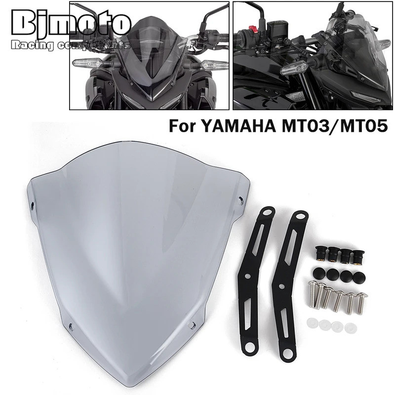 1PCS For YAMAHA MT-03 MT-25 2020 2021 Windshield Windscreen Motorcycle ...