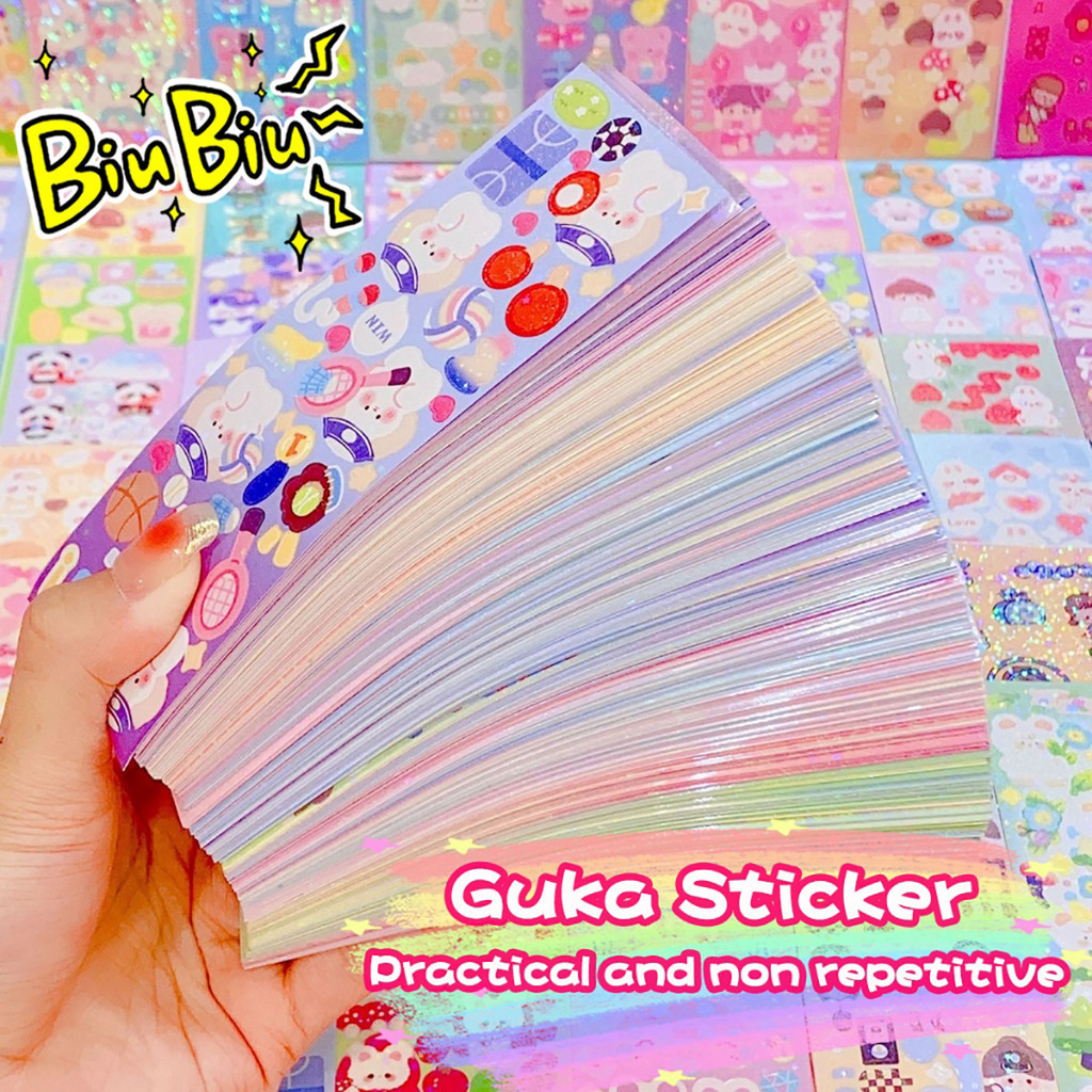 100 PCS Cute Guka Stickers DIY Cartoon Stickers Children's Non ...